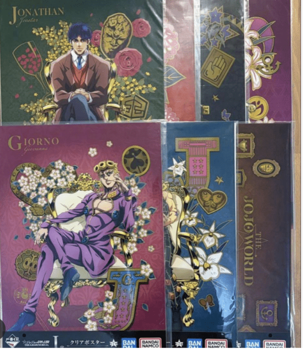 JoJo’s Bizarre Adventure Ichiban Kuji I Prize Clear Poster Set of 7 ...