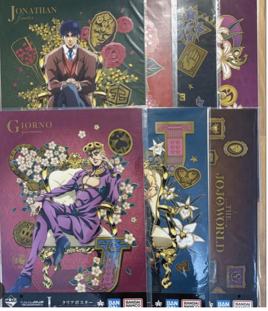 JoJo’s Bizarre Adventure Ichiban Kuji I Prize Clear Poster Set of 7 ...