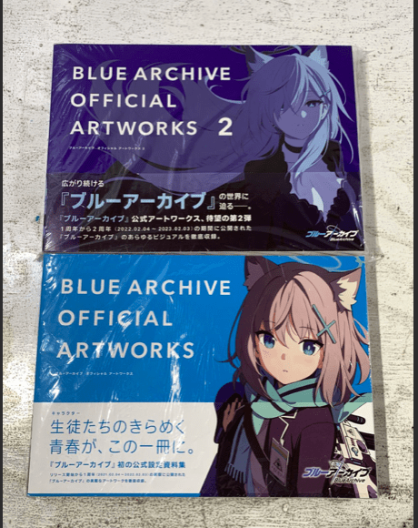 Book BLUE ARCHIVE OFFICIAL ARTWORKS 1 & 2 Blue Archive Set Sale ...